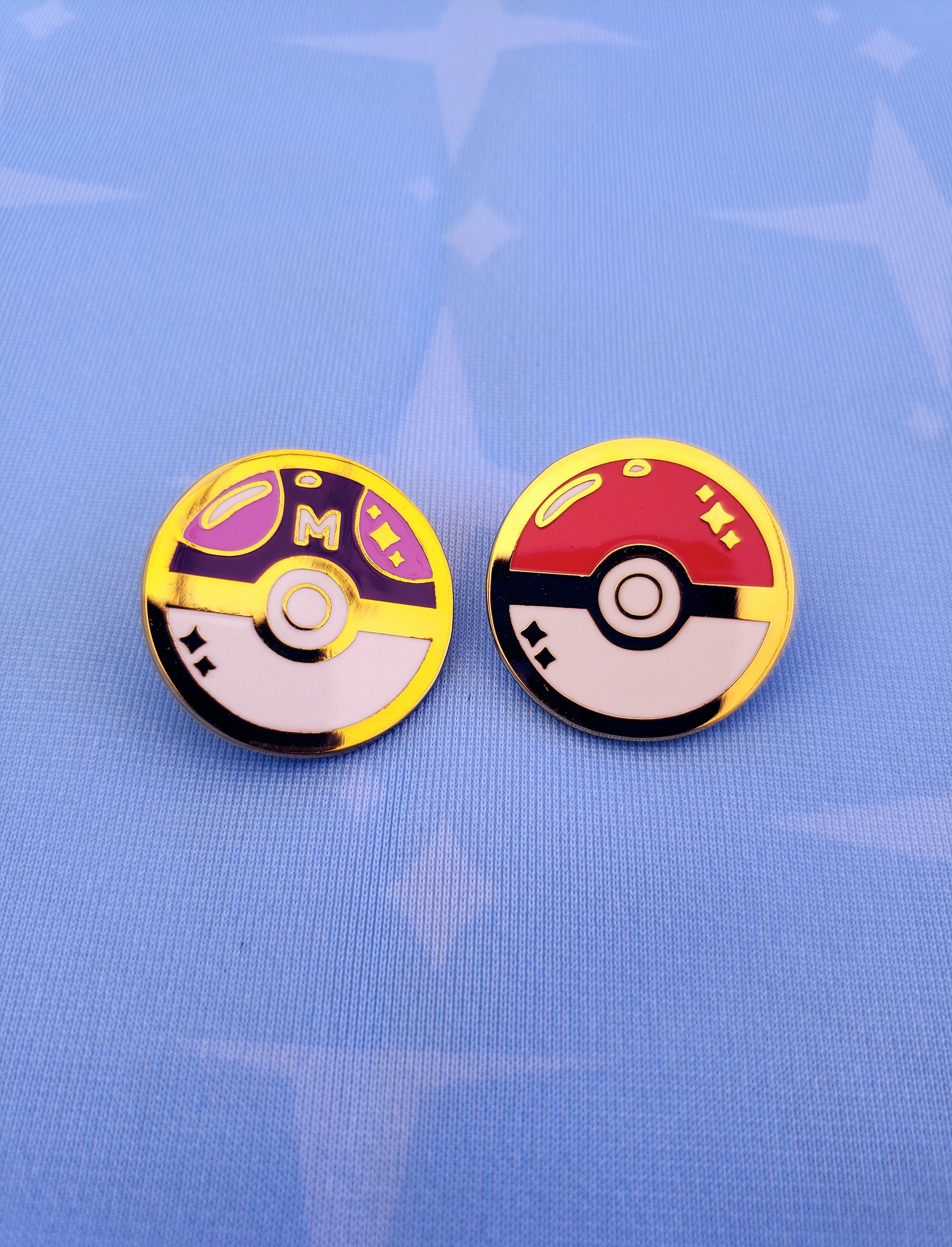 Pokeball Masterball Hard Enamel Pin Set