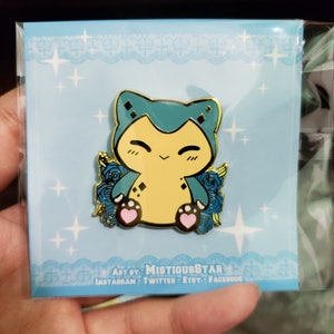 Chibi Snorlax Enamel Pin - Etsy