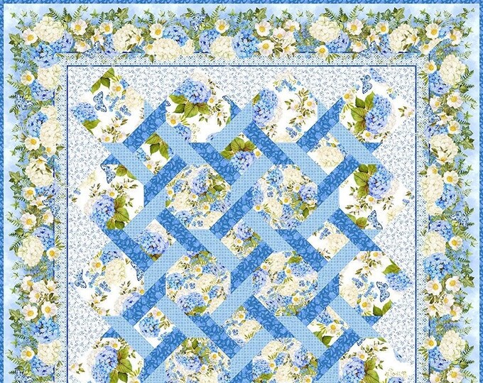 Periwinkle Spring Garden Twist Quilt Kit 63 X 74 for in the Beginning ...