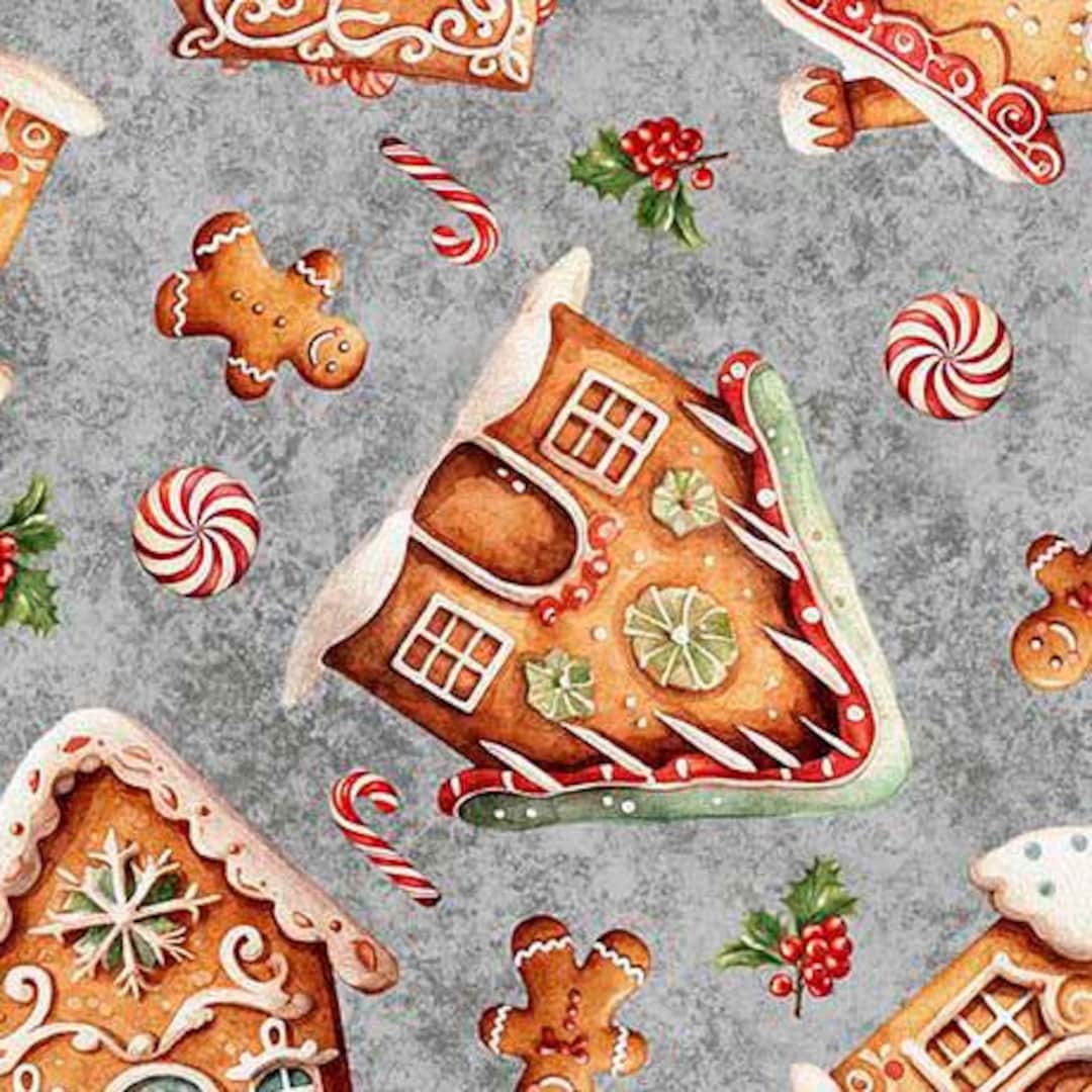 QT Cuties 2600-31182-K Gray Gingerbread Houses by Morris Creative Group ...