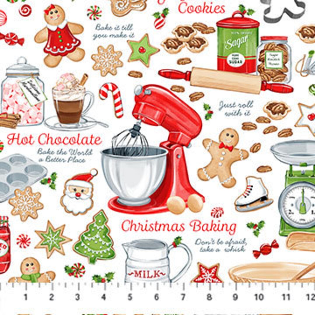End of Bolt Fat Quarter Sugar Coated DP27141-10 White Multi Baking ...
