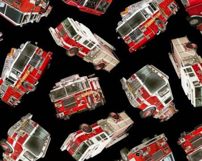 Firefighter Fireman Patchwork Cotton Fabric by Timeless - Etsy