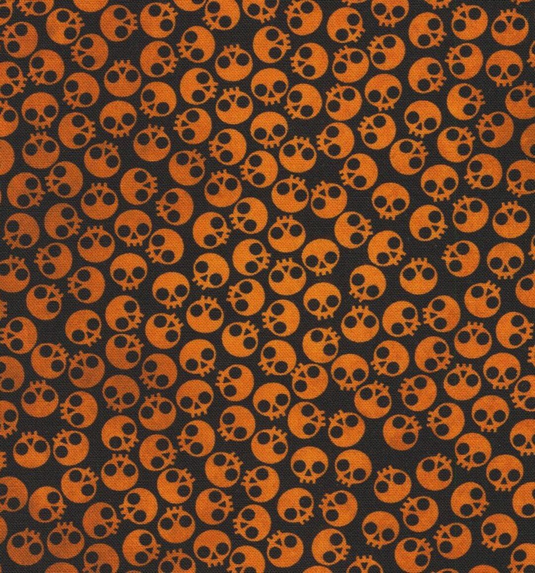 Dreadful Delights SRKD-22480-285 Ember Skulls for Robert Kaufman - Etsy