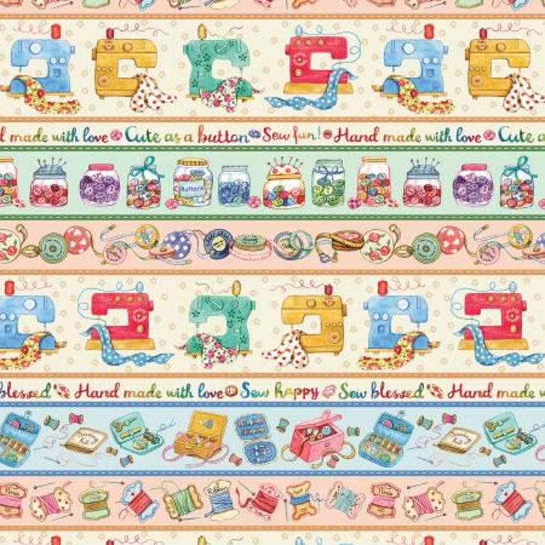 Sew Pretty DDC12156-MULT Multi Sew Pretty Stripe by Louise Nisbet for ...