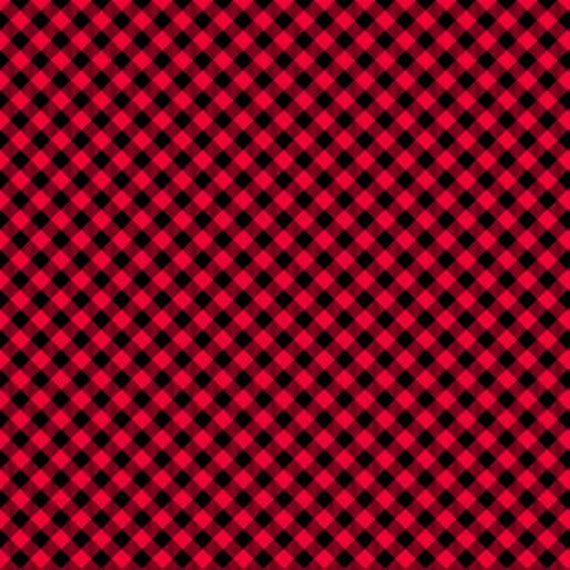 Chelseas Checks 9700-89 Red/black 1/8 Check by Priscilla | Etsy