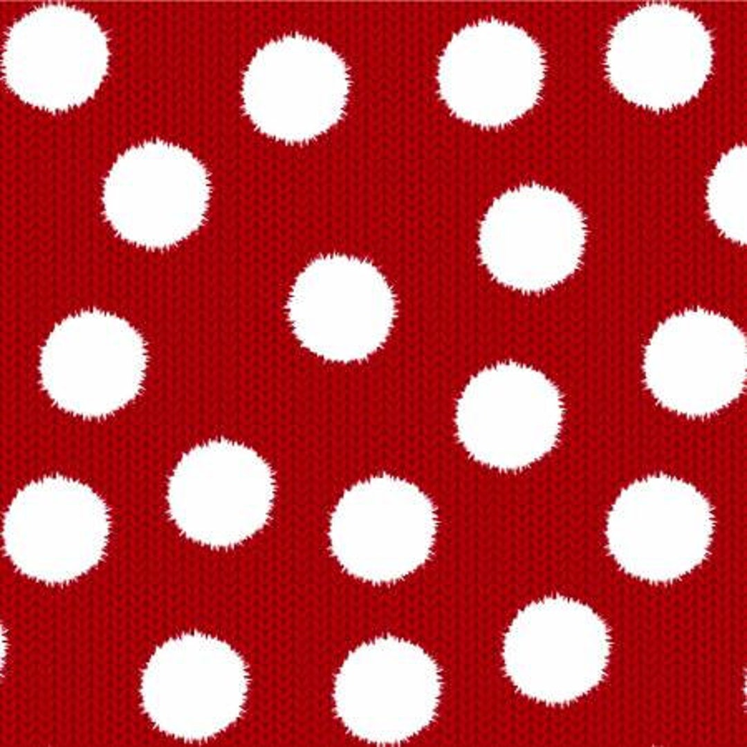 Welcome Winter 9703-88 Red Fuzzy Dots by Barb Tourtillotte for Henry ...