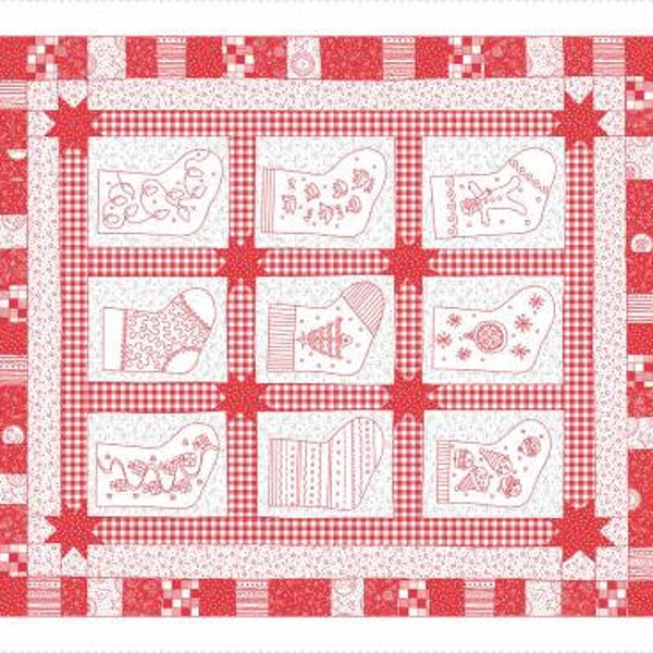 Christmas Redwork - Etsy