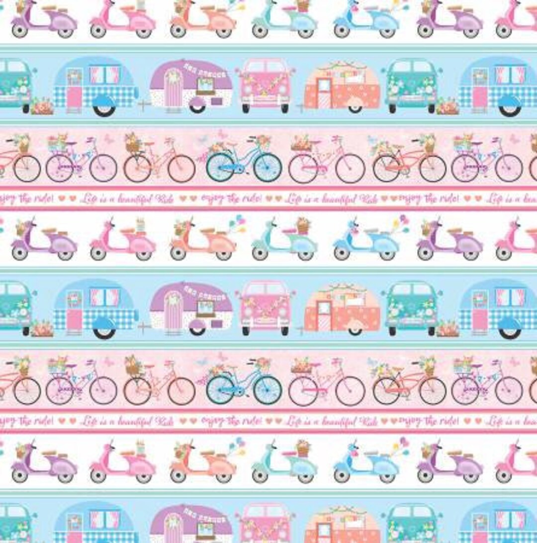 Enjoy the Ride 14270-99 Stripe Multi by Benartex/kanvas - Etsy