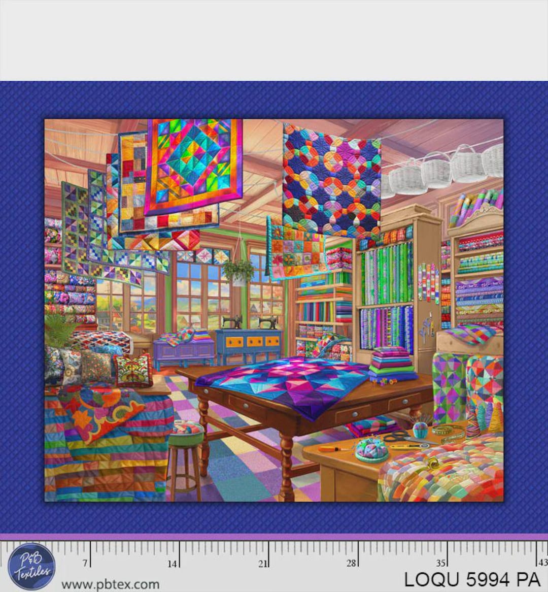 Love of Quilting LOQU 5994 PA Quilt Shoppe Panel for P and B Textiles ...