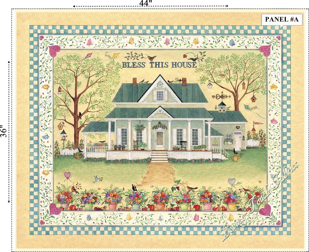 Bless This House 27295S by Ellen Stouffer for QT Fabrics - Etsy