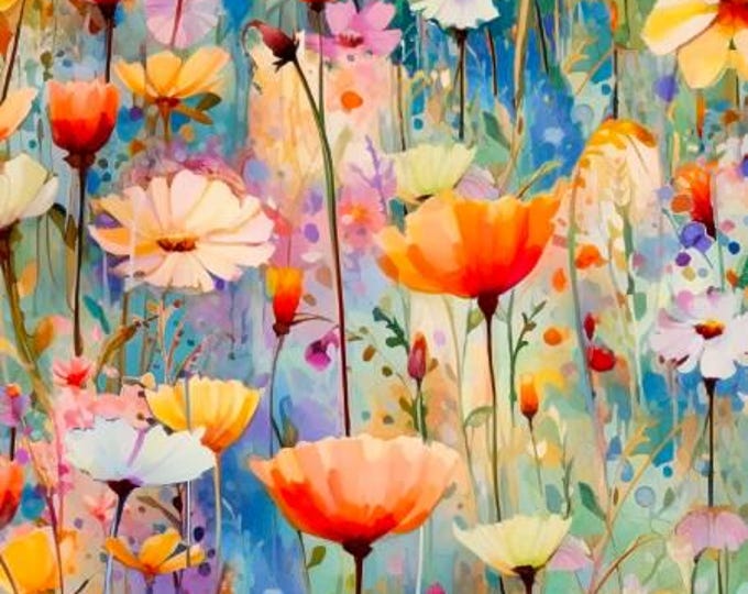 Hummingbird Bouquet 22961 Multi Color Poppy Field by Shawna Stewart for ...