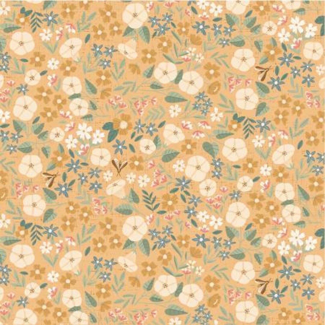 Moonbeam Dreams MD23870 Yellow Moon Garden for Poppie Cotton - Etsy