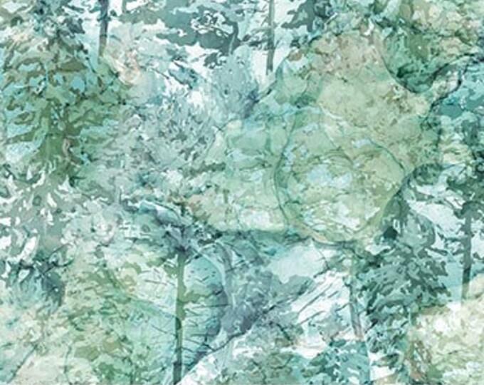 Cedarcrest Falls DP26909-62 Light Teal Light Trees by Deborah Edwards ...