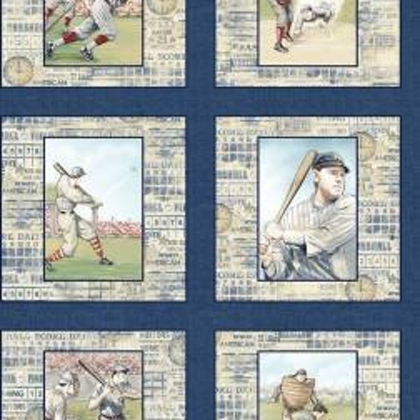 Baseball Quilt Panel - Etsy
