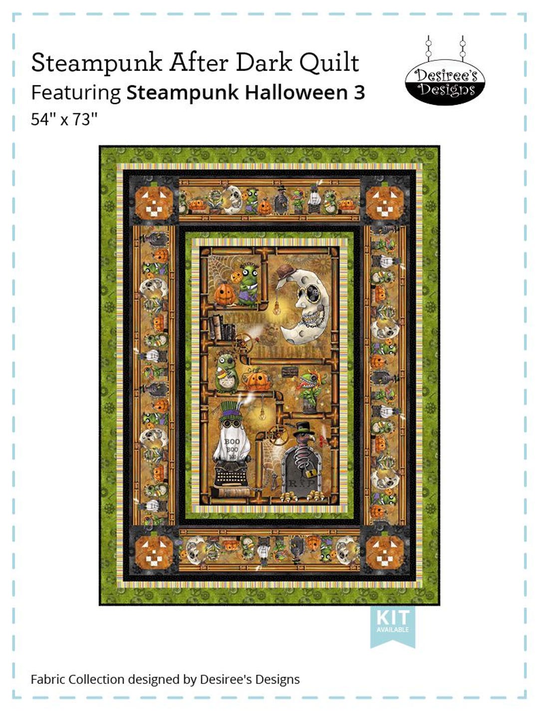Steampunk After Dark Quilt Kit KIT7001A 54” X 73” Quilt by Desiree’s ...