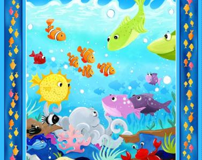 Under the Sea SB20418-999 Multi Digital Fish Panel by Susybee - Etsy