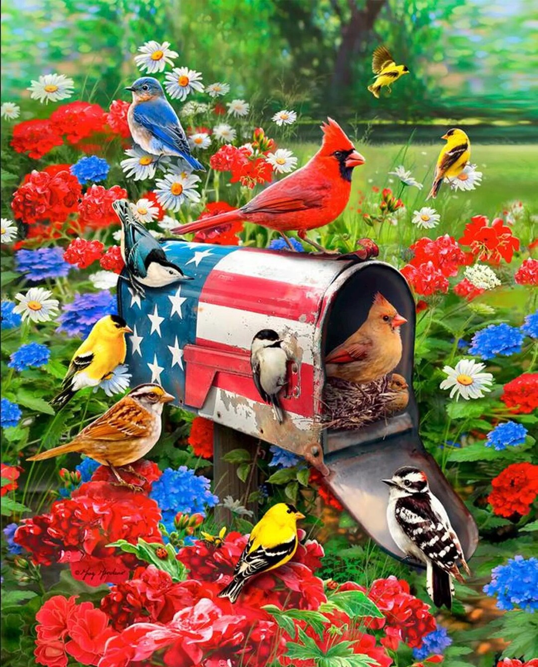 Expecting Mail GG00704C1 Patriotic Panel 36” by David Textiles - Etsy