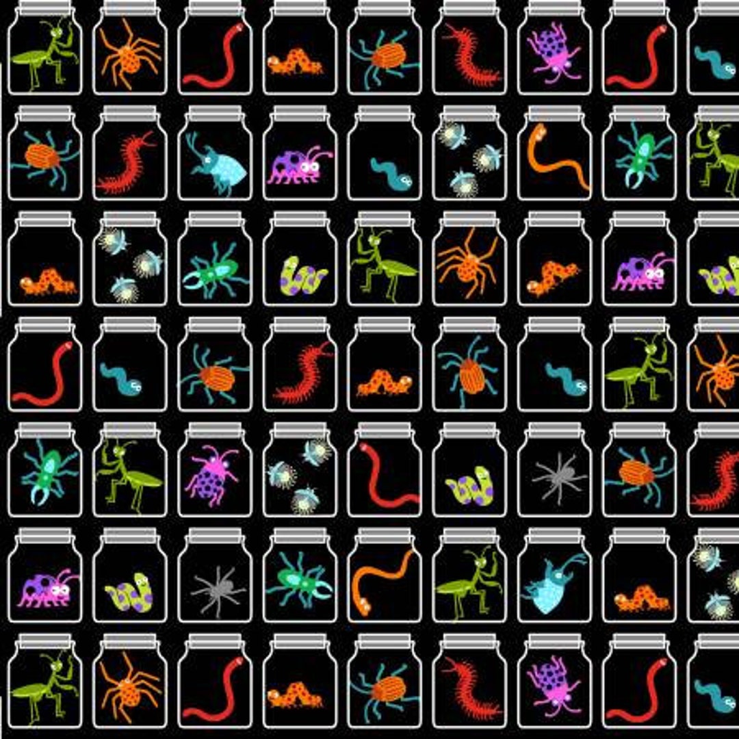 I’m Buggin Out 5759G-99 Black Bugs in Jars Glows in the Dark by Chelsea ...