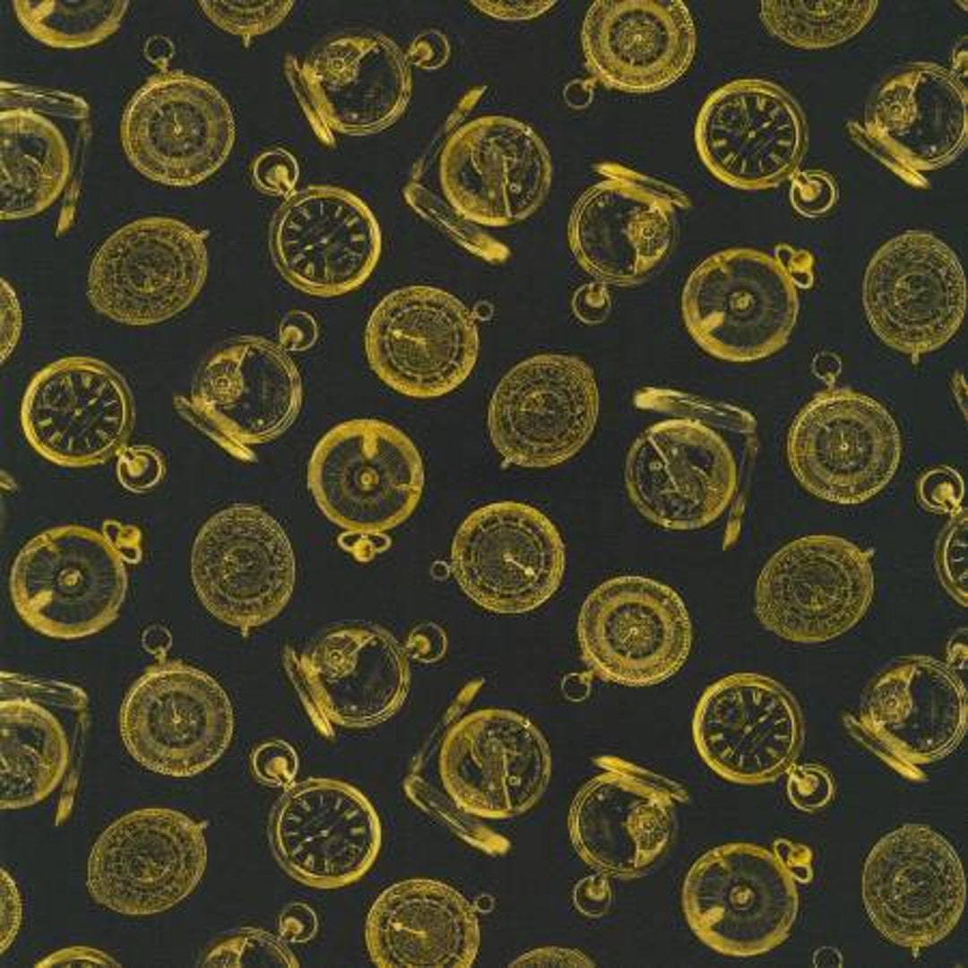 Instruments of the Hours SRKD-21509-2 BLACK for Robert Kaufman - Etsy