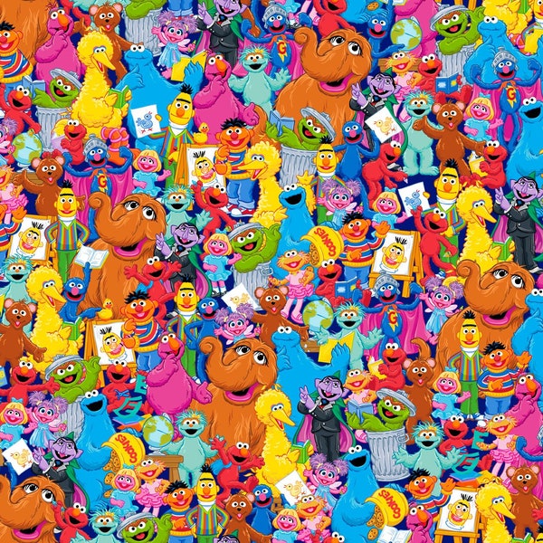 Sesame Street Fabric - Etsy