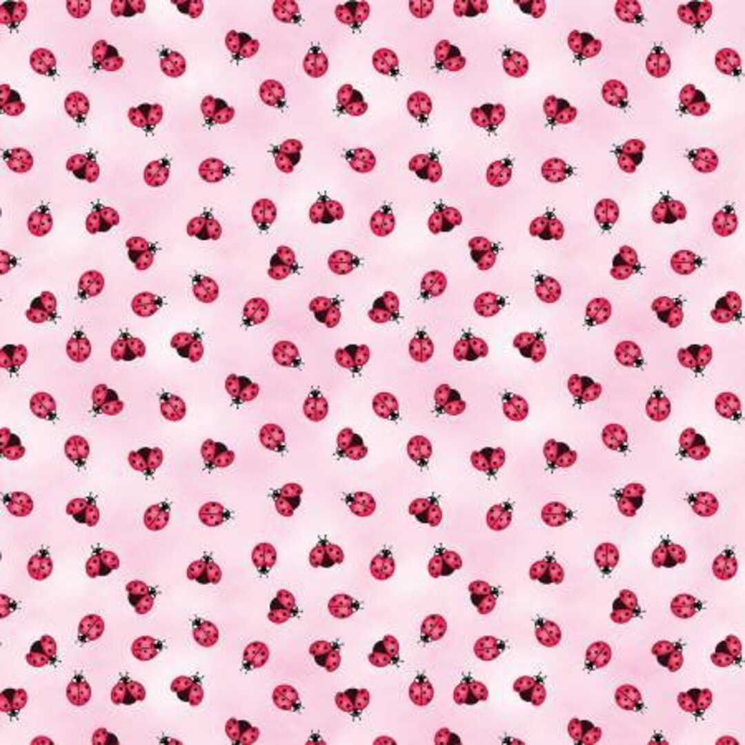 Sunshine Days 14328-21 Little Ladybugs Pink by Nicole Decamp for ...