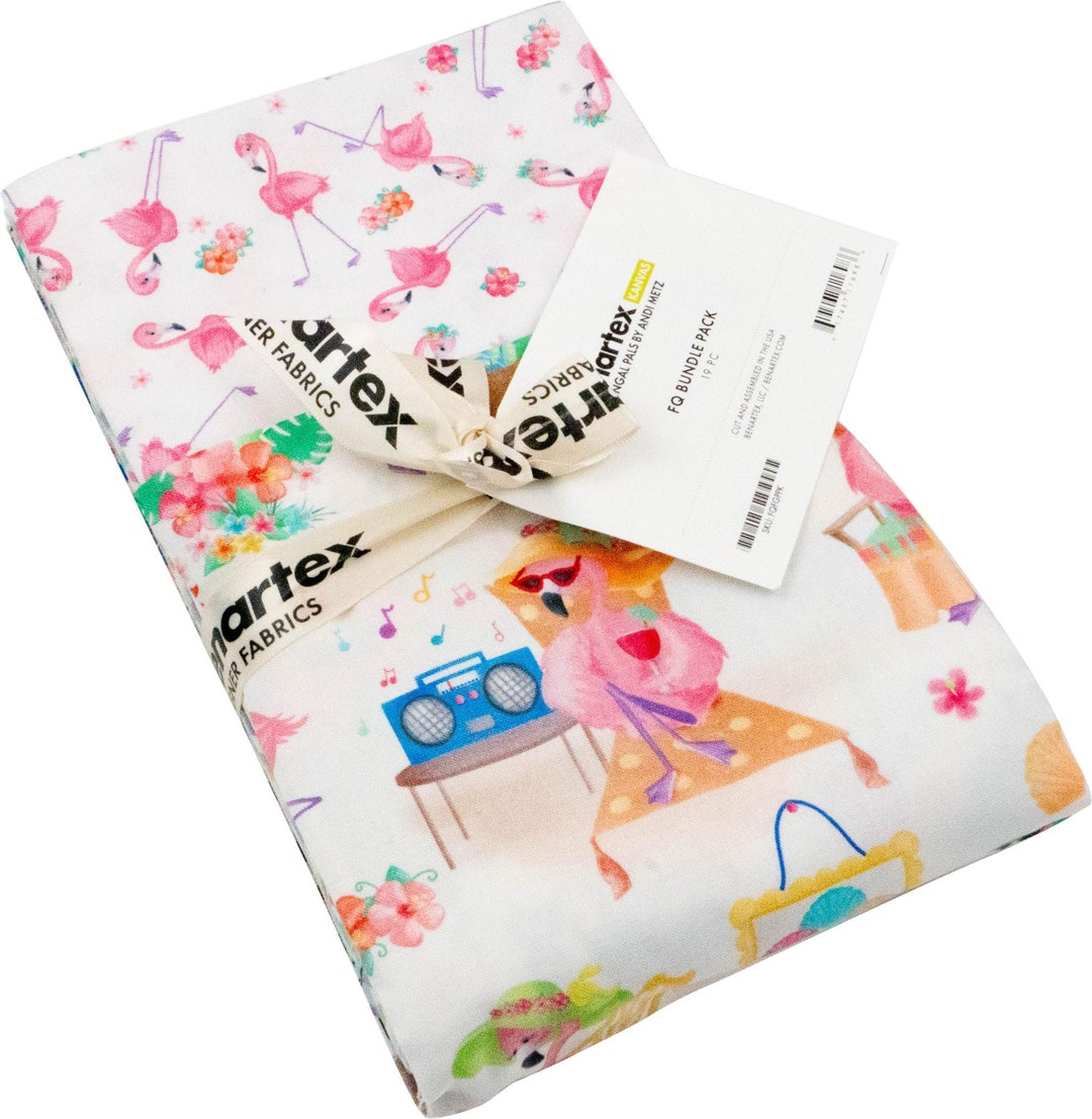 Flamingal Pals FQFGPPK Fat Quarter Bundle 19 Piece by Andi Metz for ...