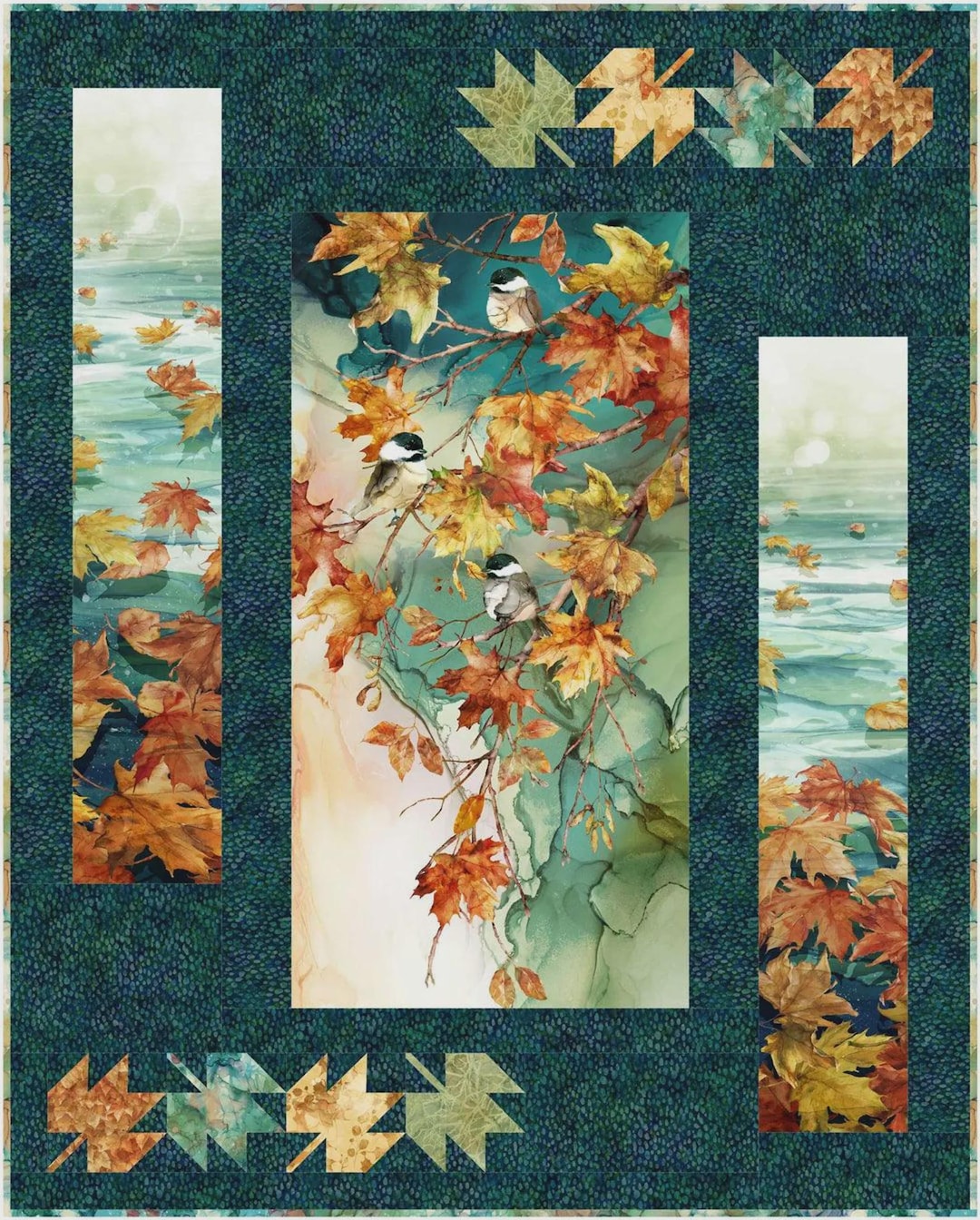 Autumn Blaze PTN3455 Quilt Kit 49” X 61” Featuring Autumn Breeze by ...
