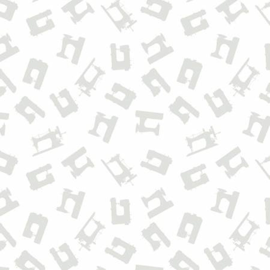 WHITE ON WHITE 39158-100 Sewing Machines White for Wilmington Prints - Etsy