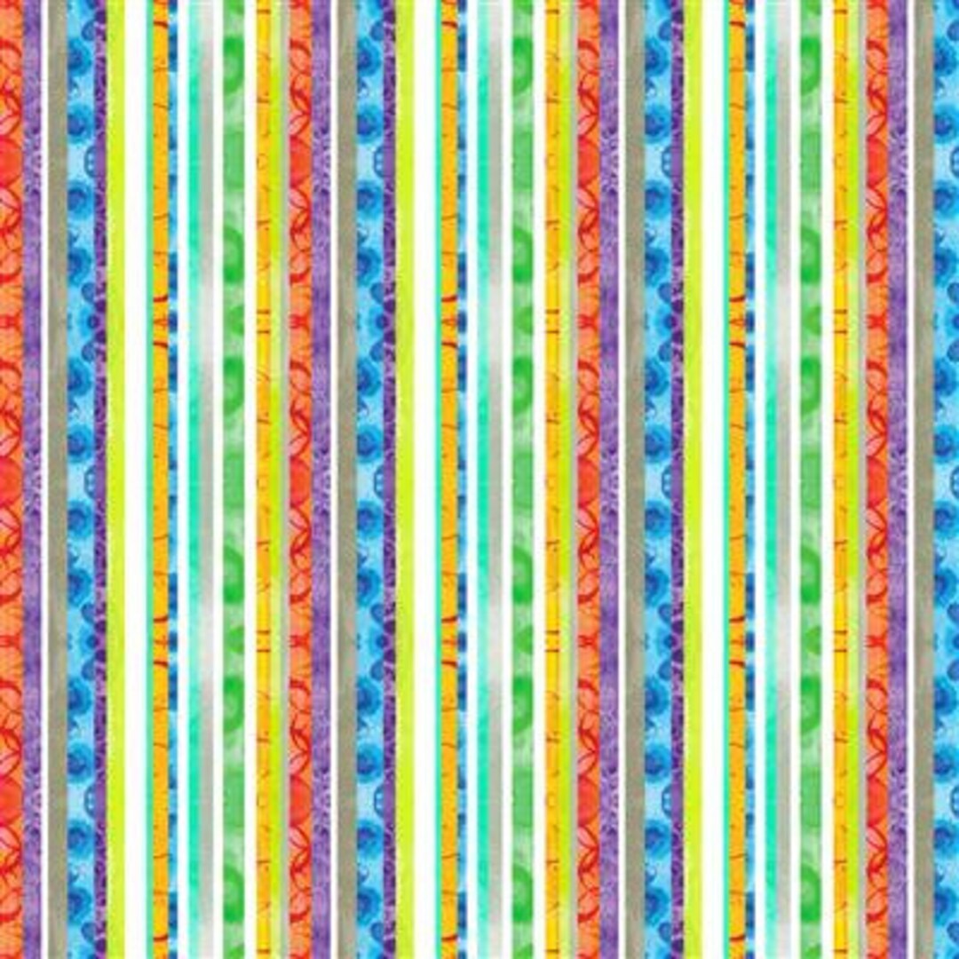 Colorama Y3808-55 Multi Color Digital Stripe by Tracey English for ...