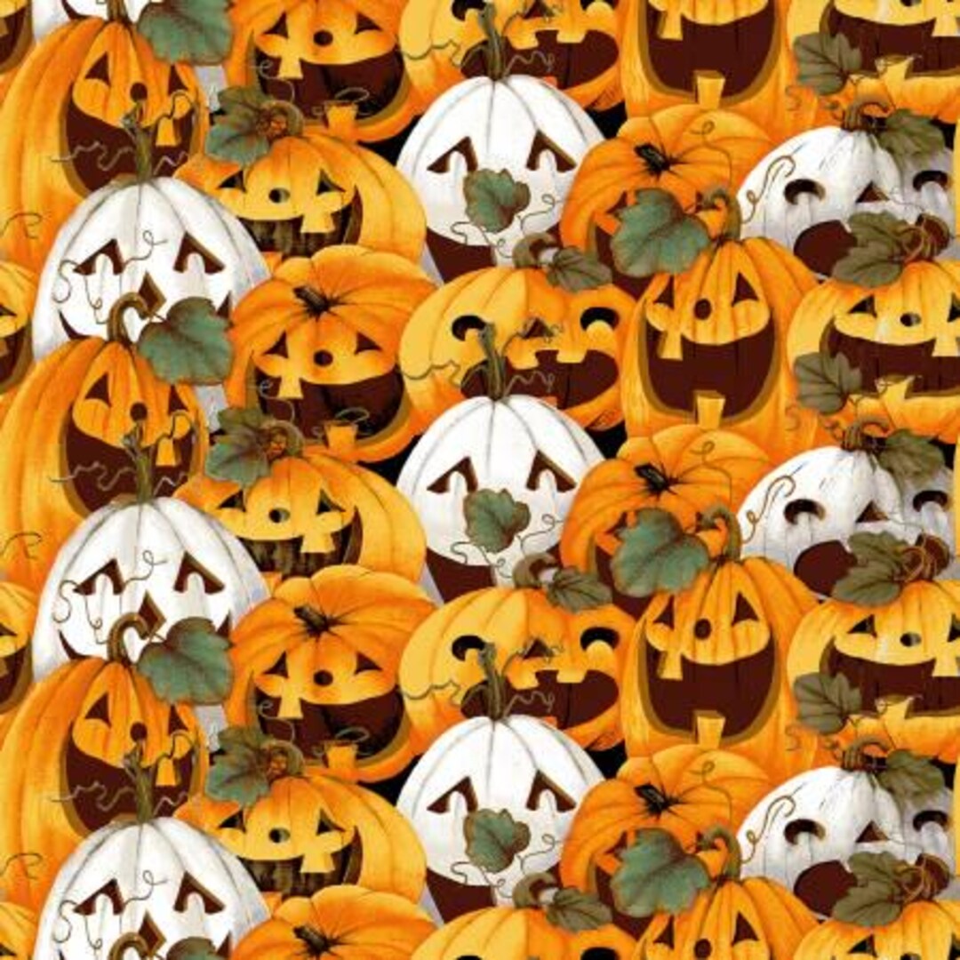 Boo Whoo 1245G-30 Orange Pumpkin Overlay Glow in the Dark by Gail Green ...