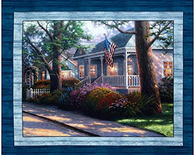 Hometown Spirit by Thomas Kinkade for Benartex - Etsy