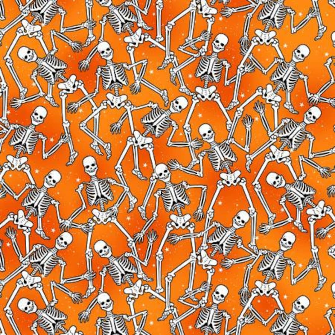 Halloween Spirit 12542G-38 Skeleton Crew Orange Glow in the Dark by ...