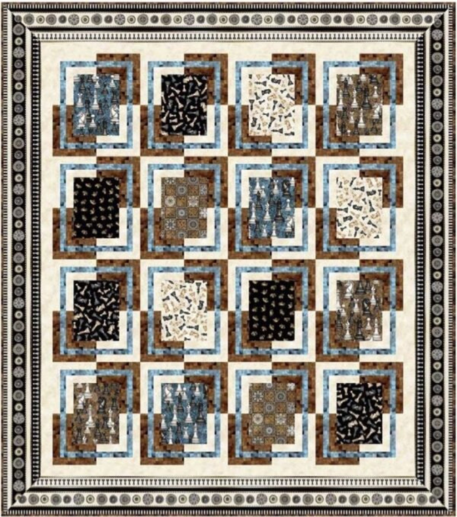 Print Splits Chess Quilt Kit 58”x66” for QT Fabrics - Etsy