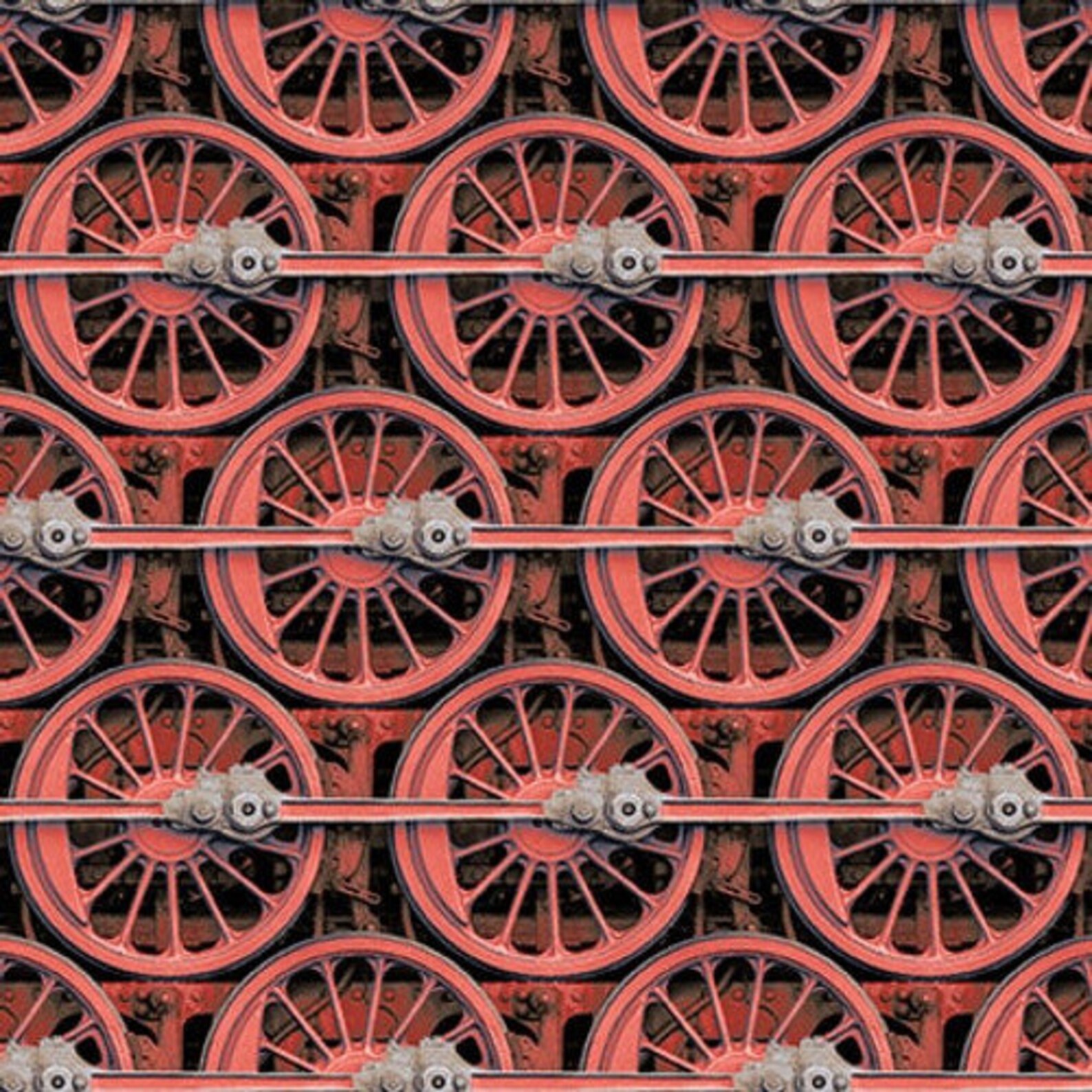 On the Right Track 3082-88 Red Train Wheels by Larry Grossman for Blank ...