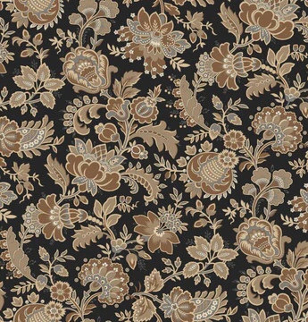 Paper Petals R150664D-BLACK Floral by Nancy Rink for Marcus - Etsy