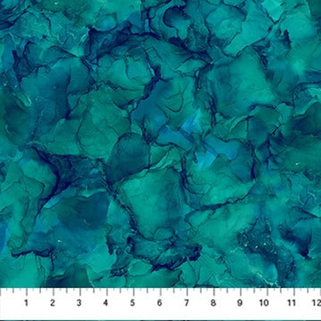 End of Bolt Fat Quarter Cedarcrest Falls DP26911-68 Teal Ink Texture by ...