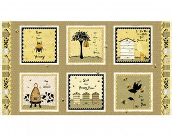 23 Fabric Panel Studio E Honey Bee Gnomes Beehive - Etsy