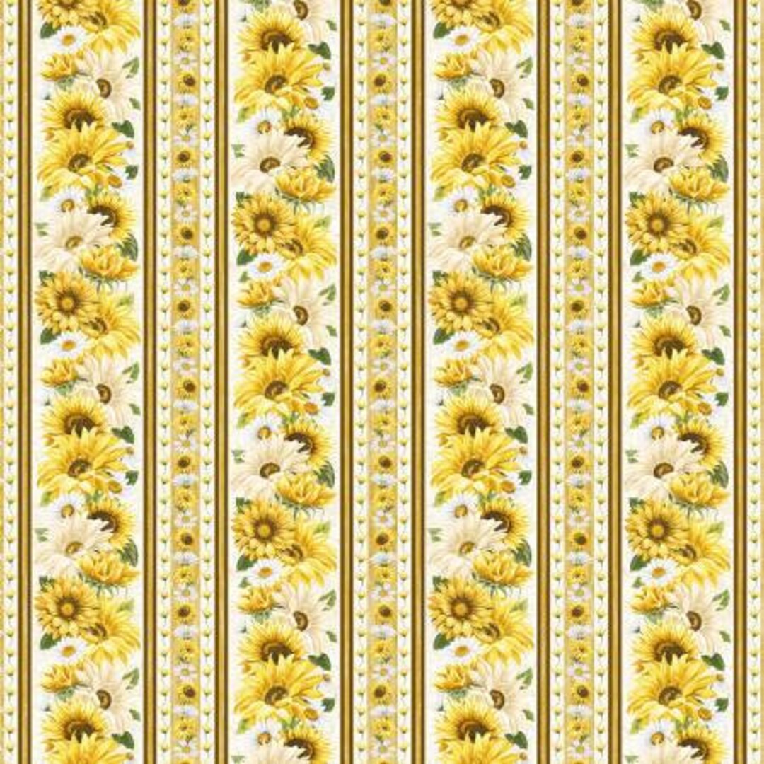 Honey Bee Farm CD2388 Cream Bee Floral Stripe for Timeless Treasures - Etsy