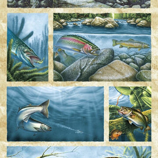 Fish Fabric Panel - Etsy