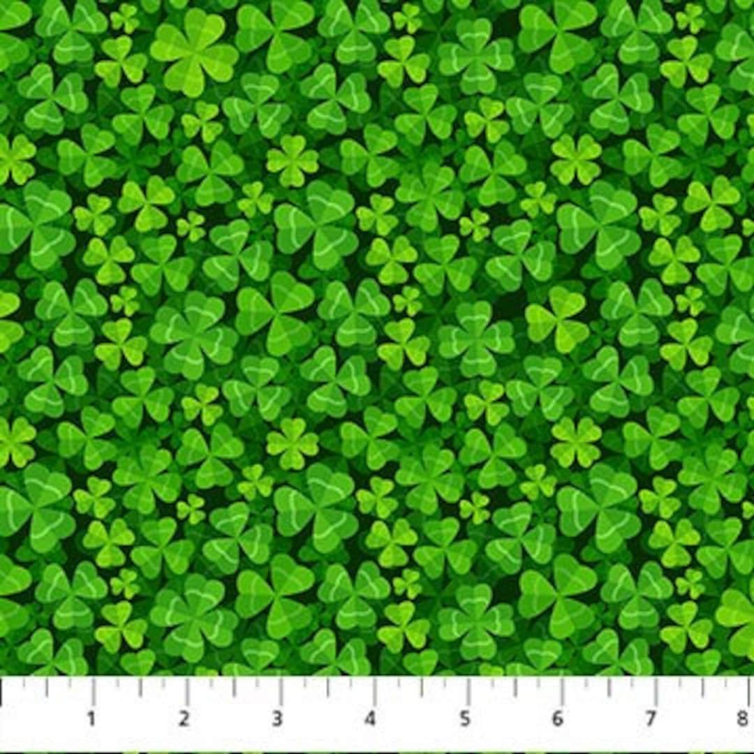 Connemara 10422-75 Irish Shamrock Carpet by Patrick Lose for Northcott ...