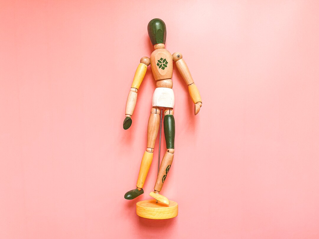 Boho Painted Wooden Artist Mannequin - Etsy