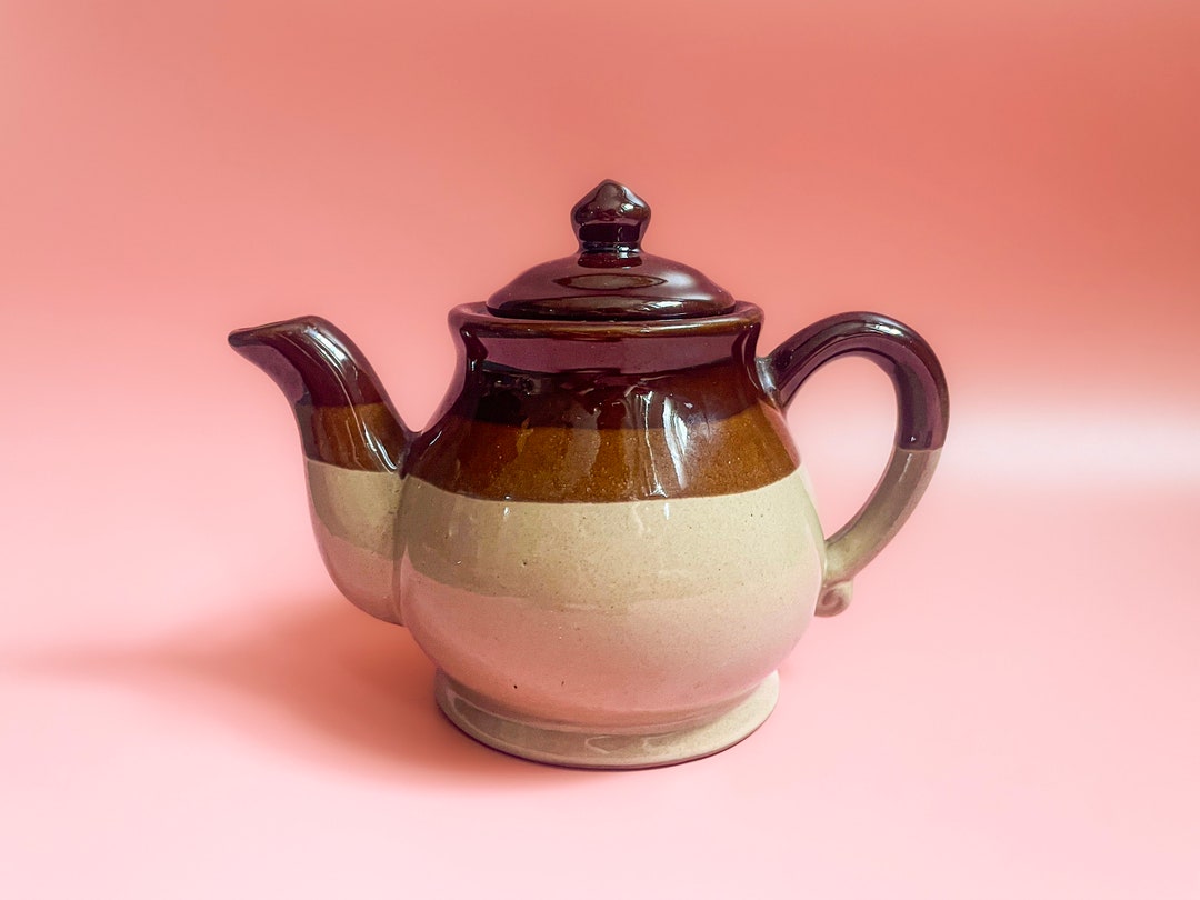 Two-toned Striped Stoneware Teapot, 1970s - Etsy