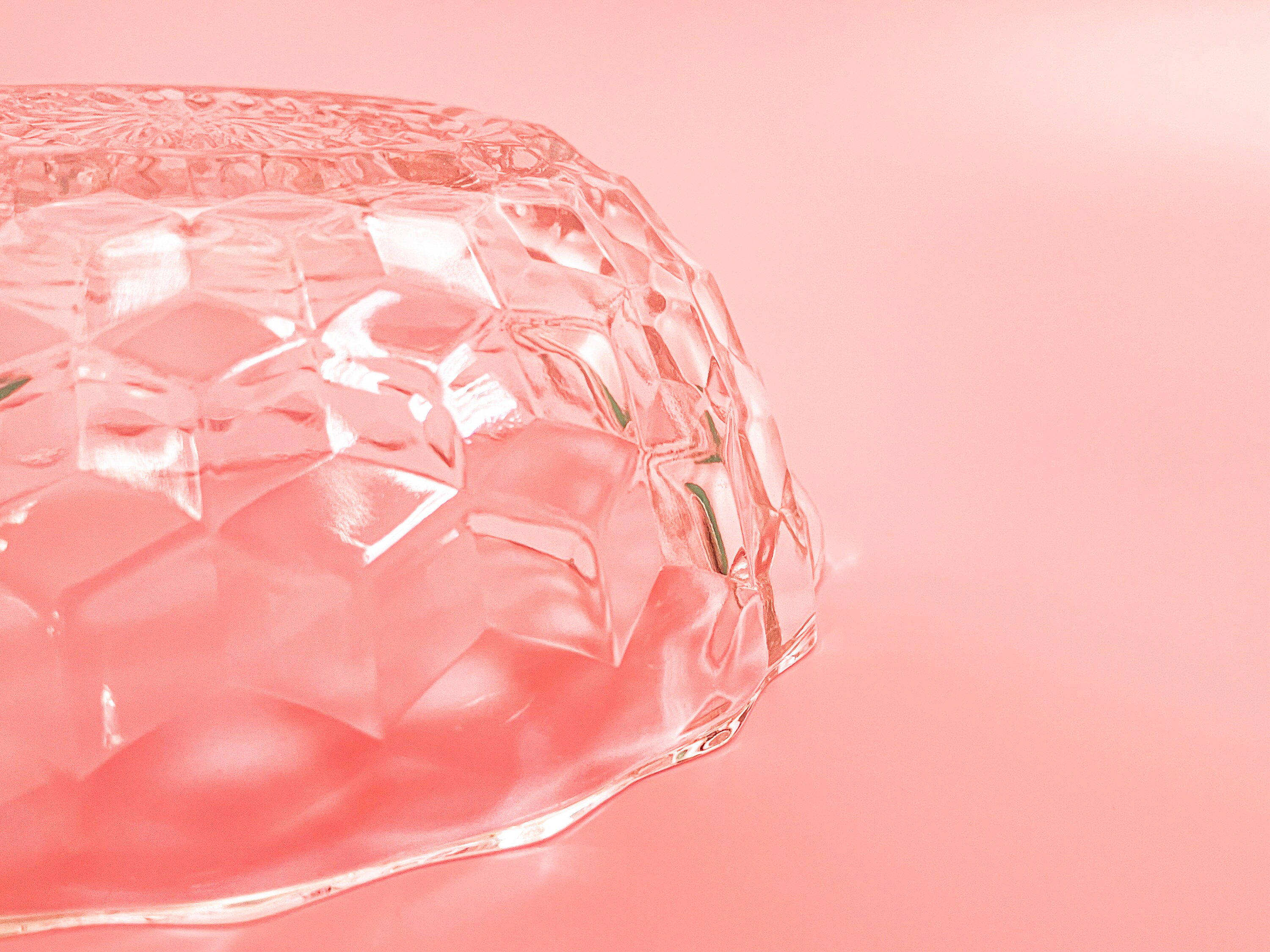 Geometric Cubist Pattern Glass Serving Bowl, Vintage, Jeannette Cube ...