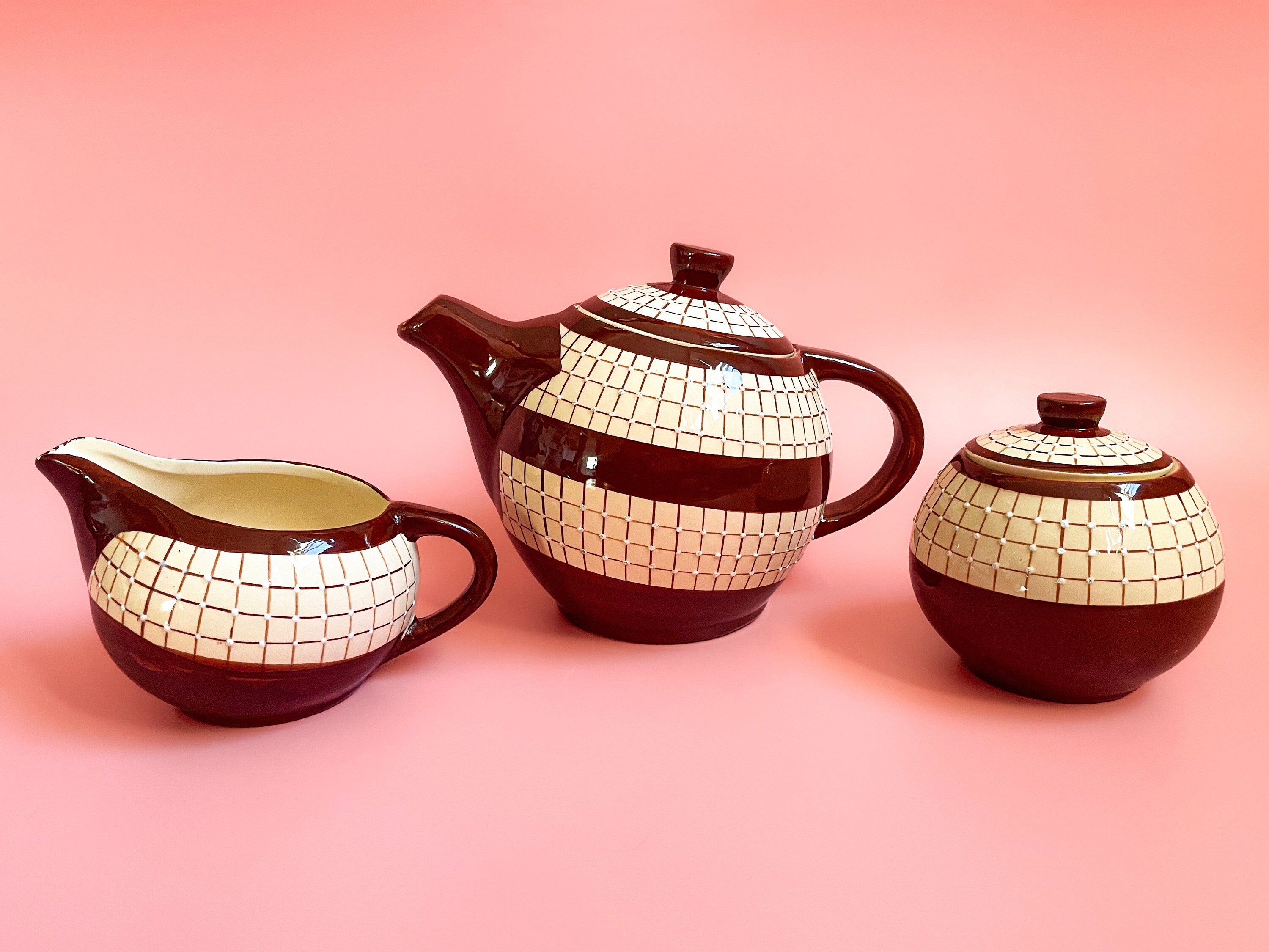 Art Deco French Tea Set, Longchamp Faience colmar Pattern - Etsy