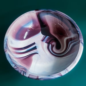 Purple Slag Glass Pedestal Bowl - Etsy