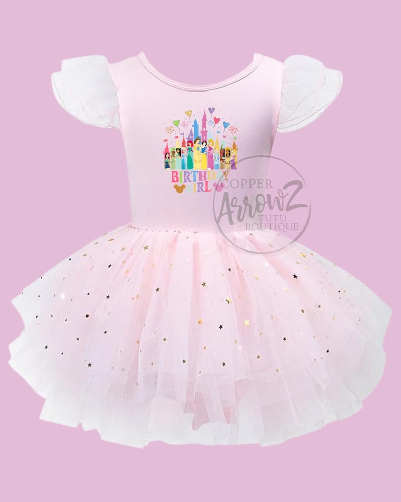 Disney Princess Birthday Tutu Dress, Birthday Girl Princess Outfit ...