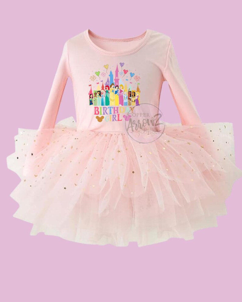 Disney Princess Birthday Tutu Dress, Birthday Girl Princess Outfit ...