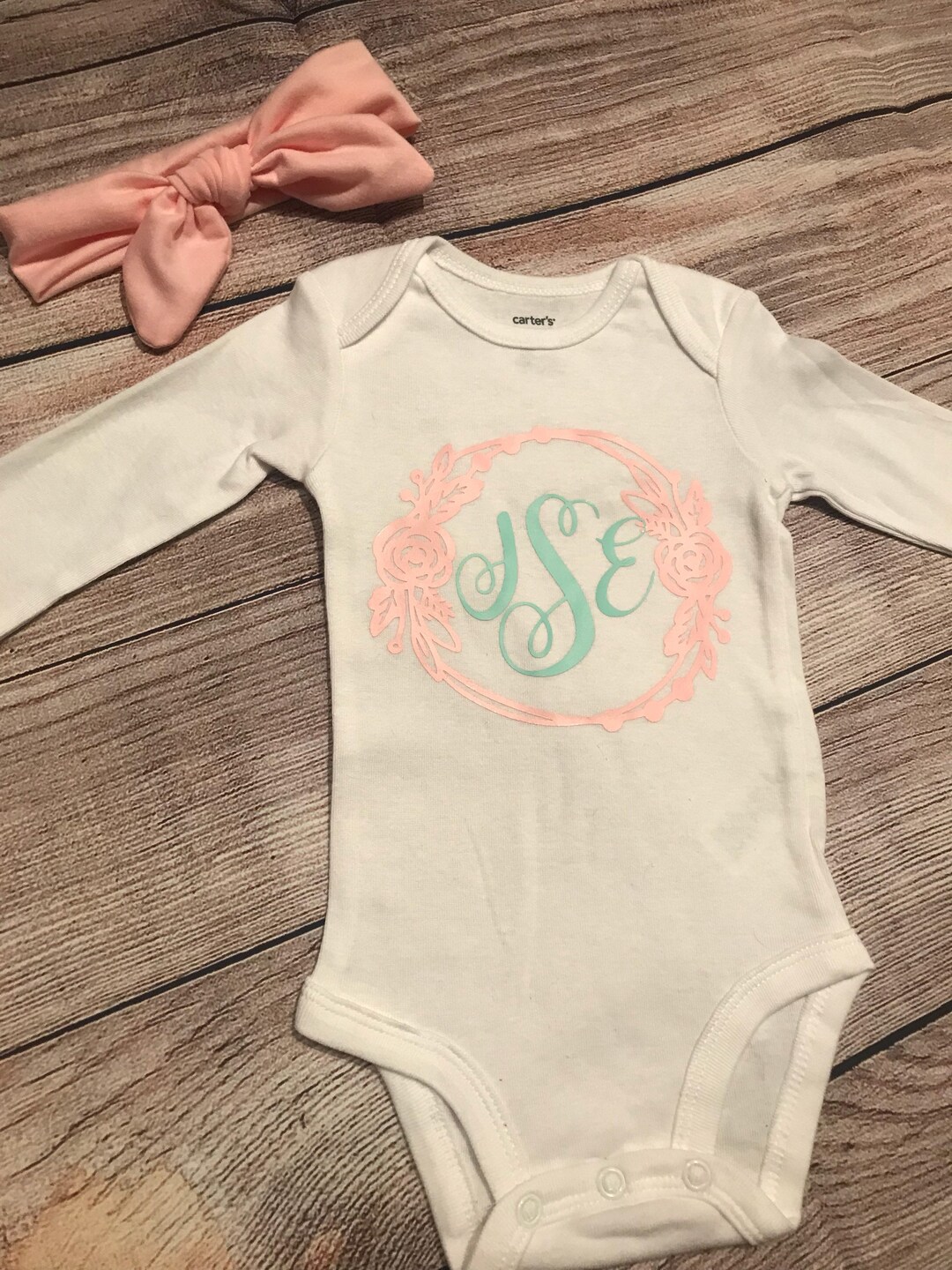 Personalized Monogrammed Baby Girl Onesie - Etsy