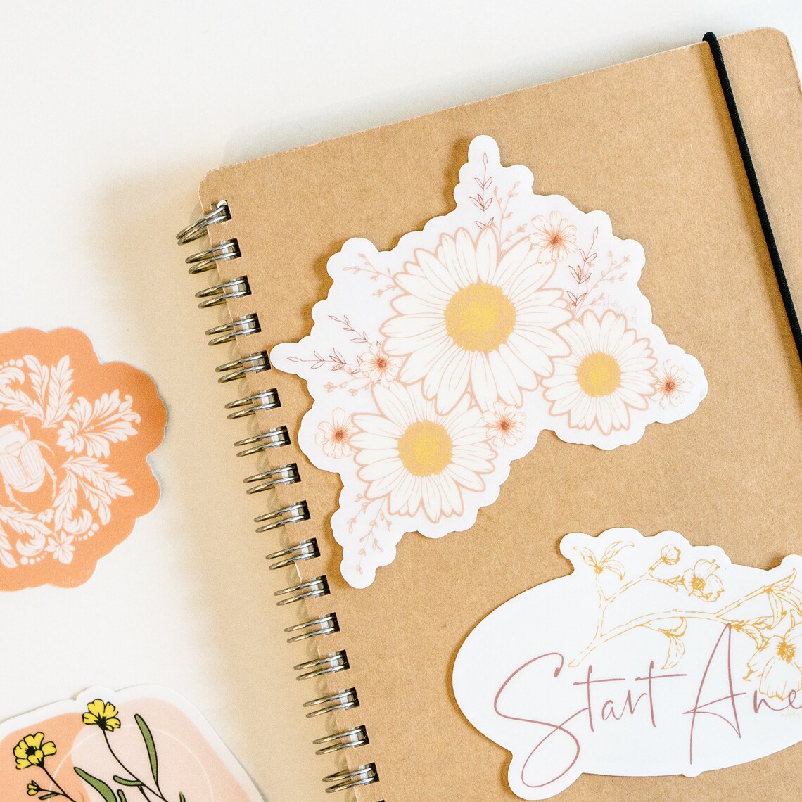 Clear Daisy Vinyl Sticker, Car Sticker, Bumper Stickers, Water Bottle ...