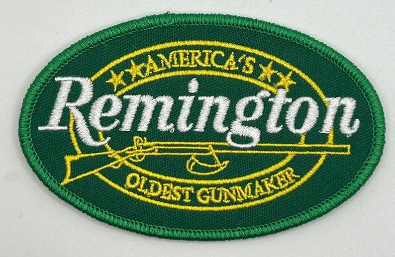 Remington Green Shotgun Rifle Iron on Firearms Guns Vintage Style Retro ...